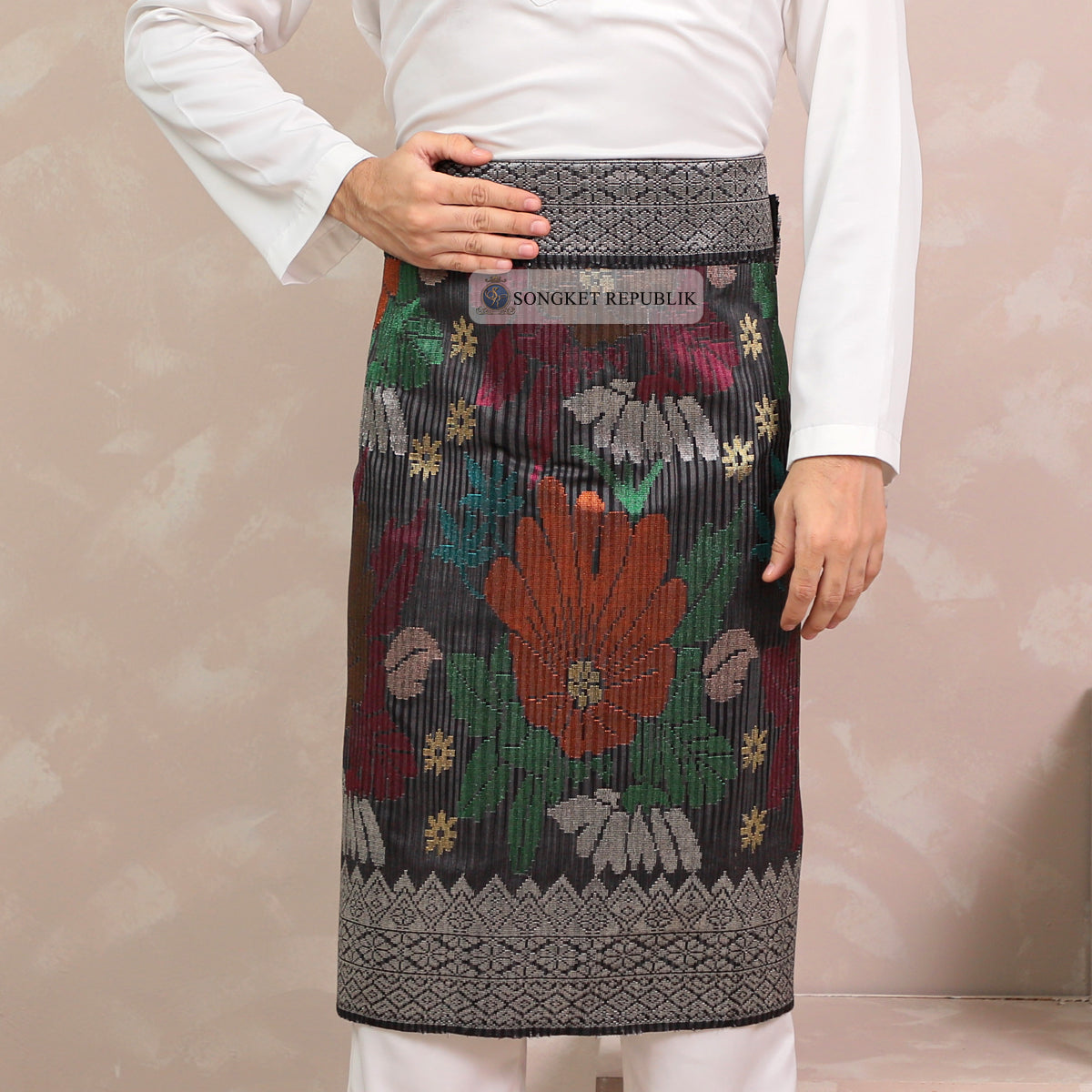 SAMPIN TENUN TANGAN HD PREMIUM - Dark Grey-0010 – Songket Republik