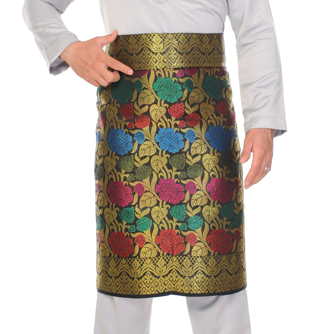 Sampin 3D Exclusive - Black Gold | Premium Tenun Sampin for Baju Melayu ...
