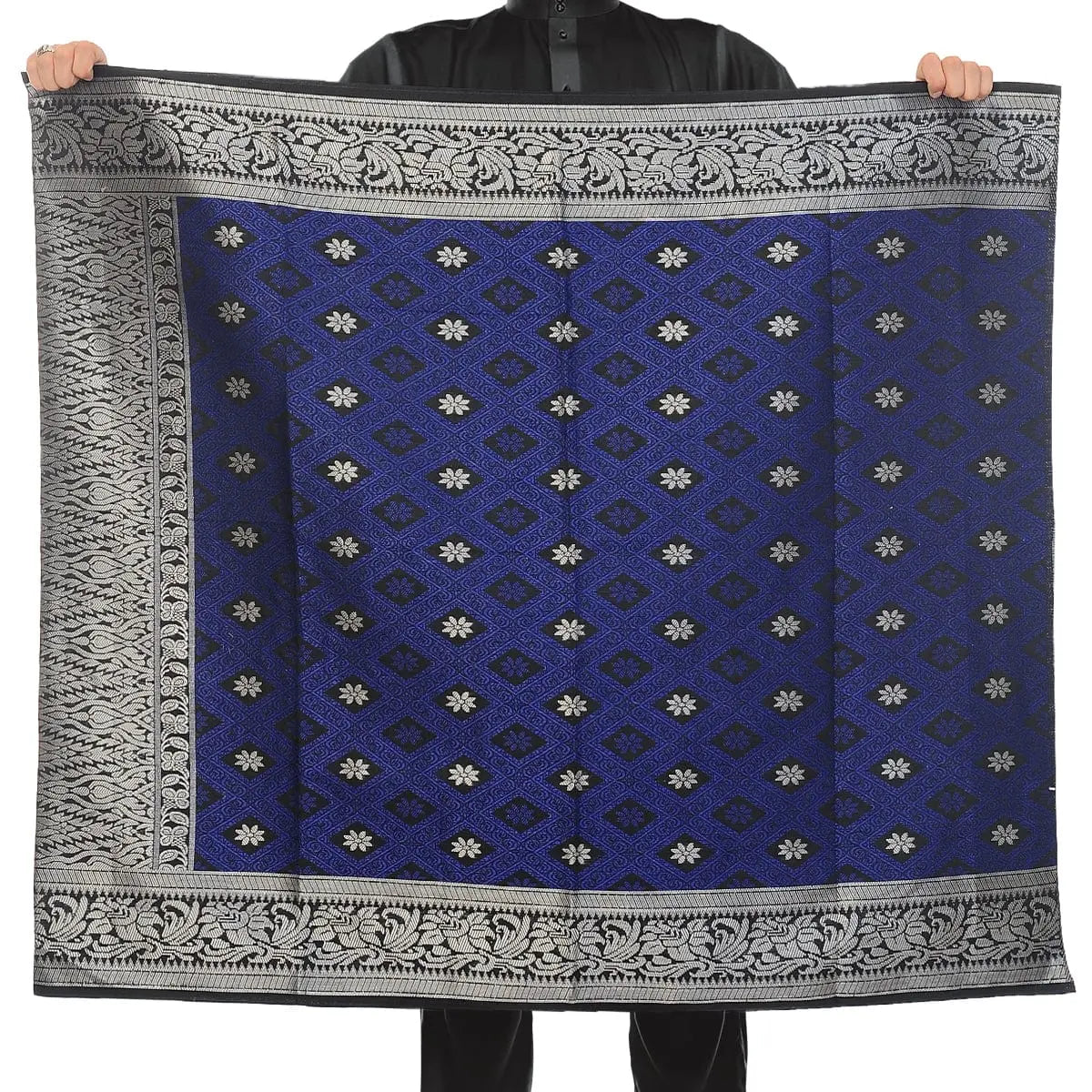 Tabur Klasik Navy Blue Silver-3022 – Songket Republik